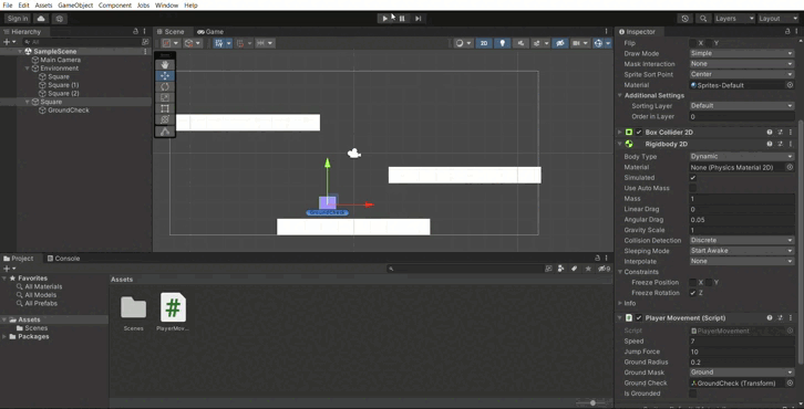 Создание двойного прыжка для персонажа в Unity2D | Гайды по Unity | UnityHub.ru