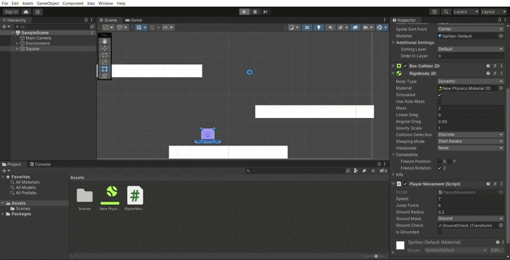 Создание двойного прыжка для персонажа в Unity2D | Гайды по Unity | UnityHub.ru